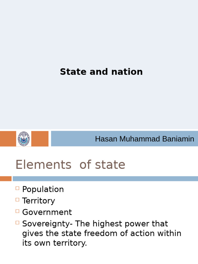 Lec 5 State and Nation | PDF | State (Polity) | Sovereignty