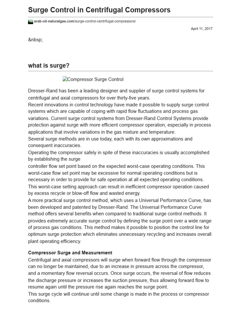 Surge Control in Centrifugal Compressors | PDF | Programmable Logic ...