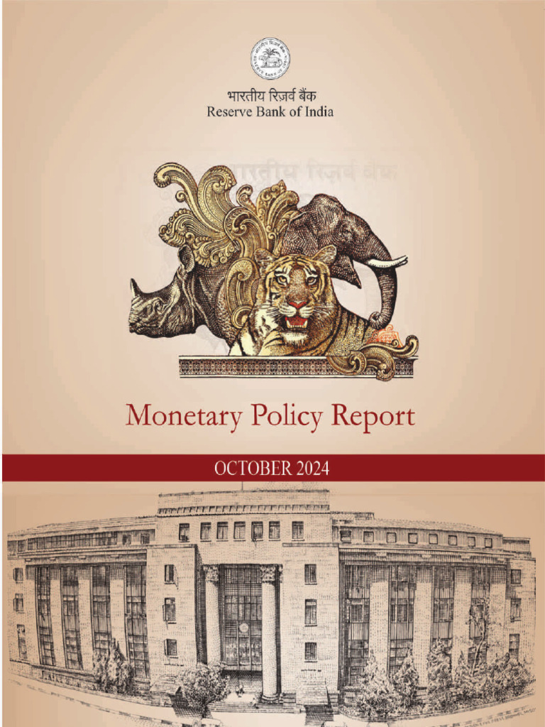 RBI - Monetary Policy Report Oct 2024 | PDF | Inflation | Monetary Policy