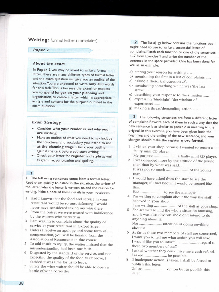 Formal Letter - Proficiency Gold Exam Maximizer | PDF