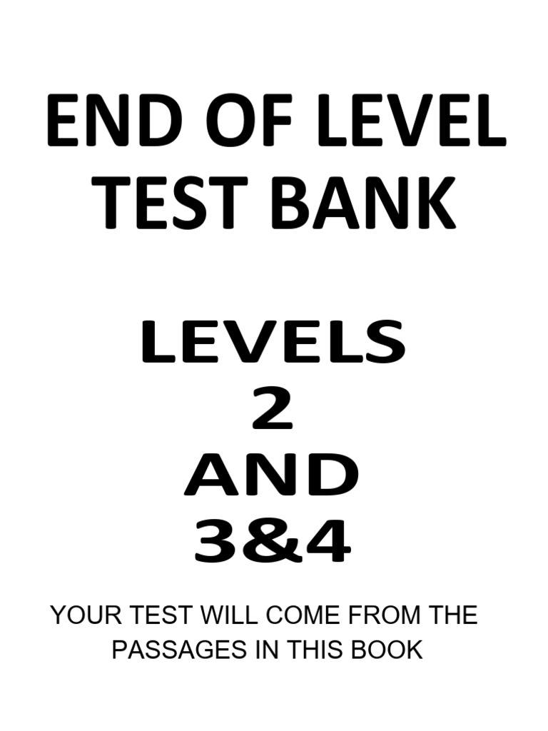End of Level Test Bank For Levels 2-3-4 | PDF | Gift