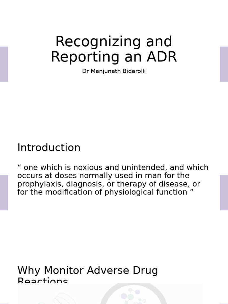 Recognizing and Reporting An ADR Updated | PDF | Pharmacovigilance ...