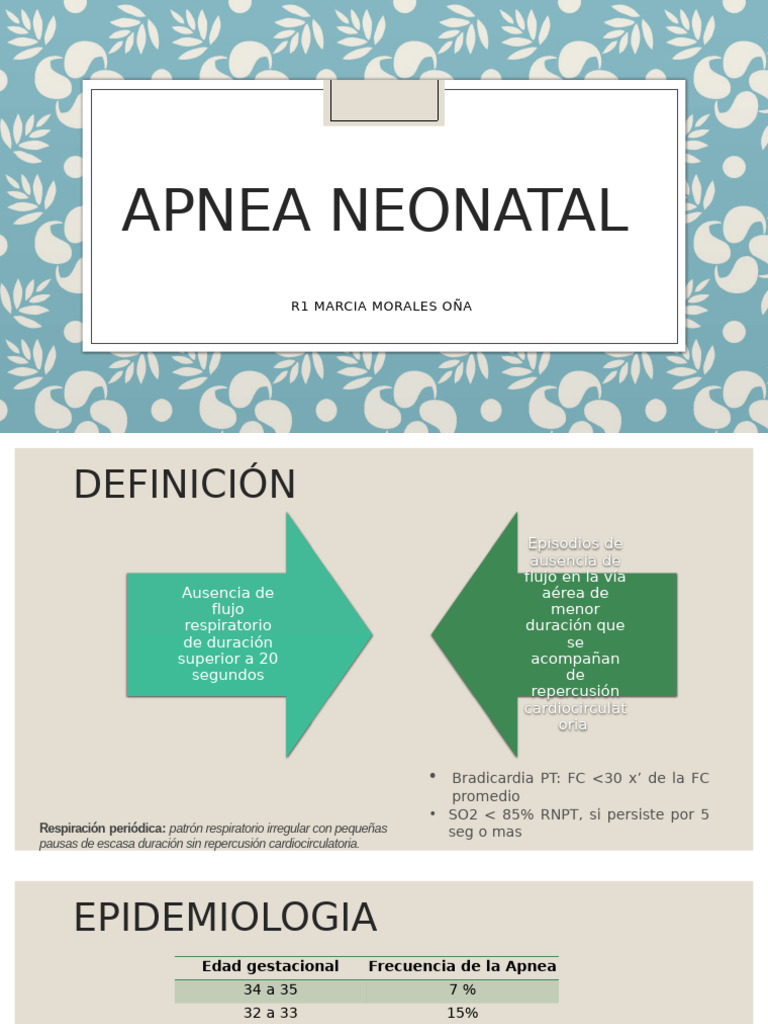 Apnea Neonatal: Guía Completa | PDF | Apnea | Medicina