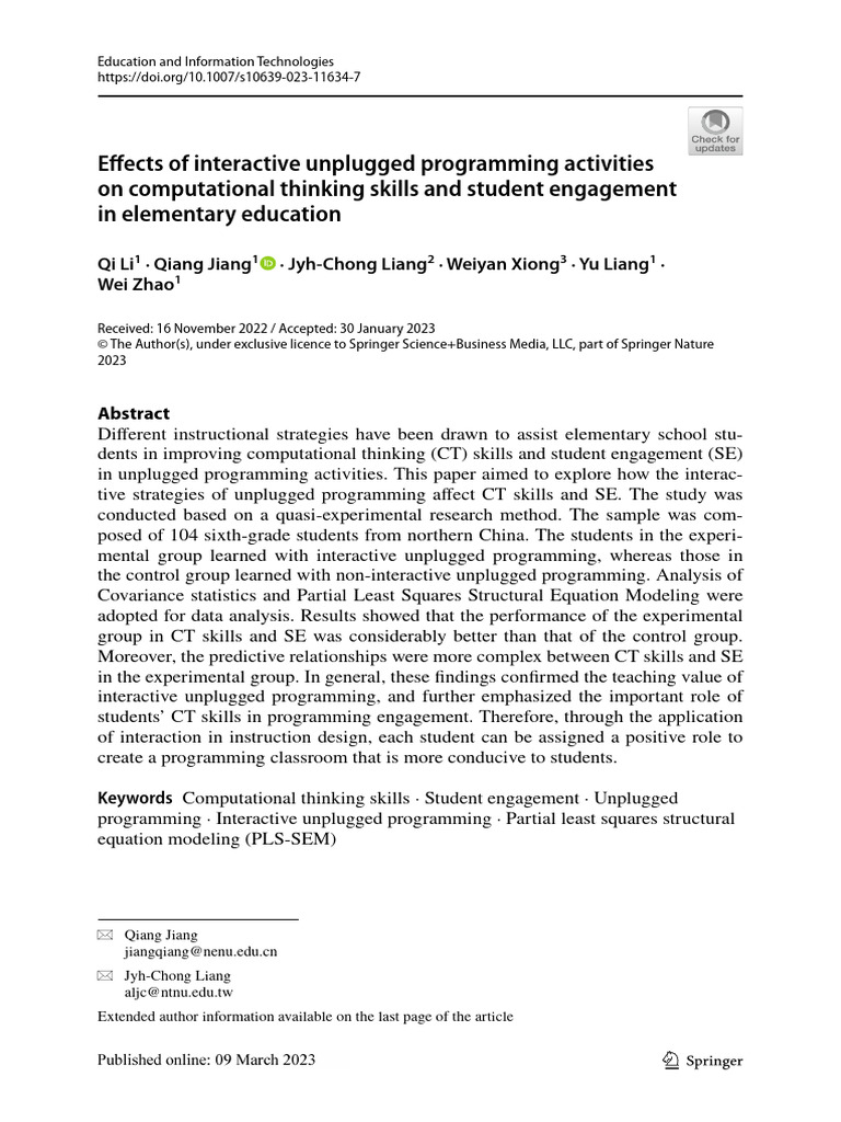 PC Jardin I LiJiangLiangXiongetal 2023 EIT REVISAR | PDF | Analysis Of Covariance | Statistics