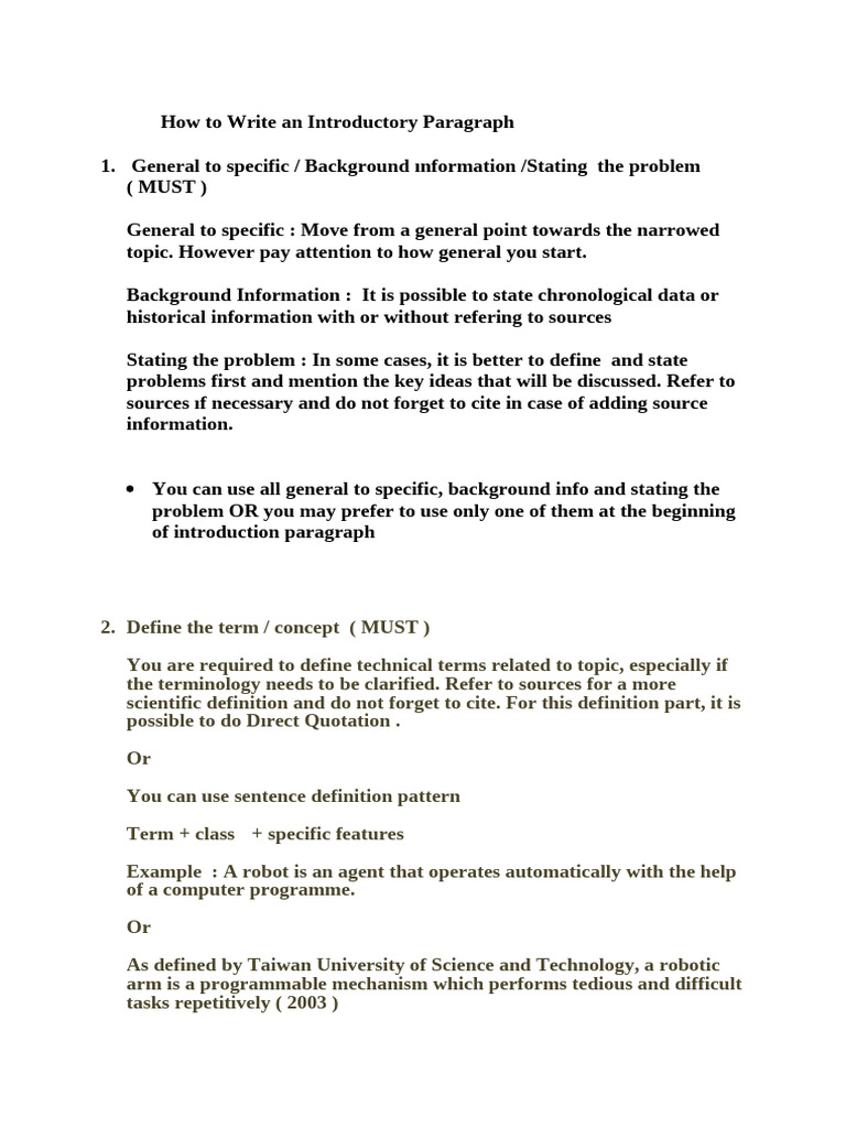 Writing Effective Introductory Paragraphs | PDF | Nanotechnology