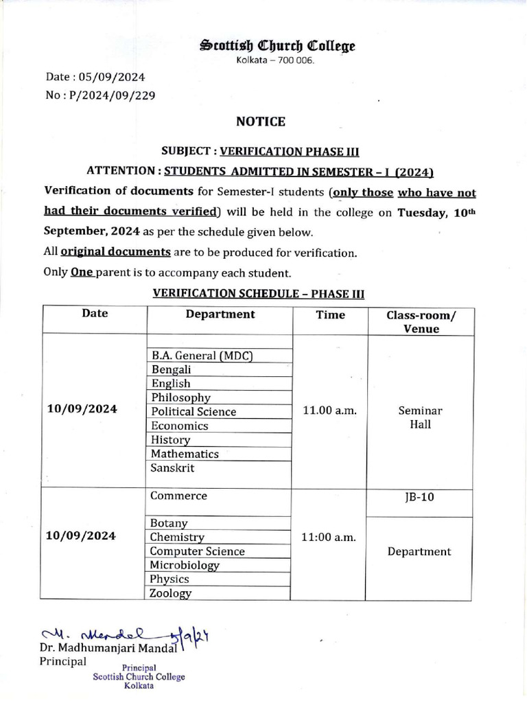 Document Verification Schedule Notice Phase 3 | PDF