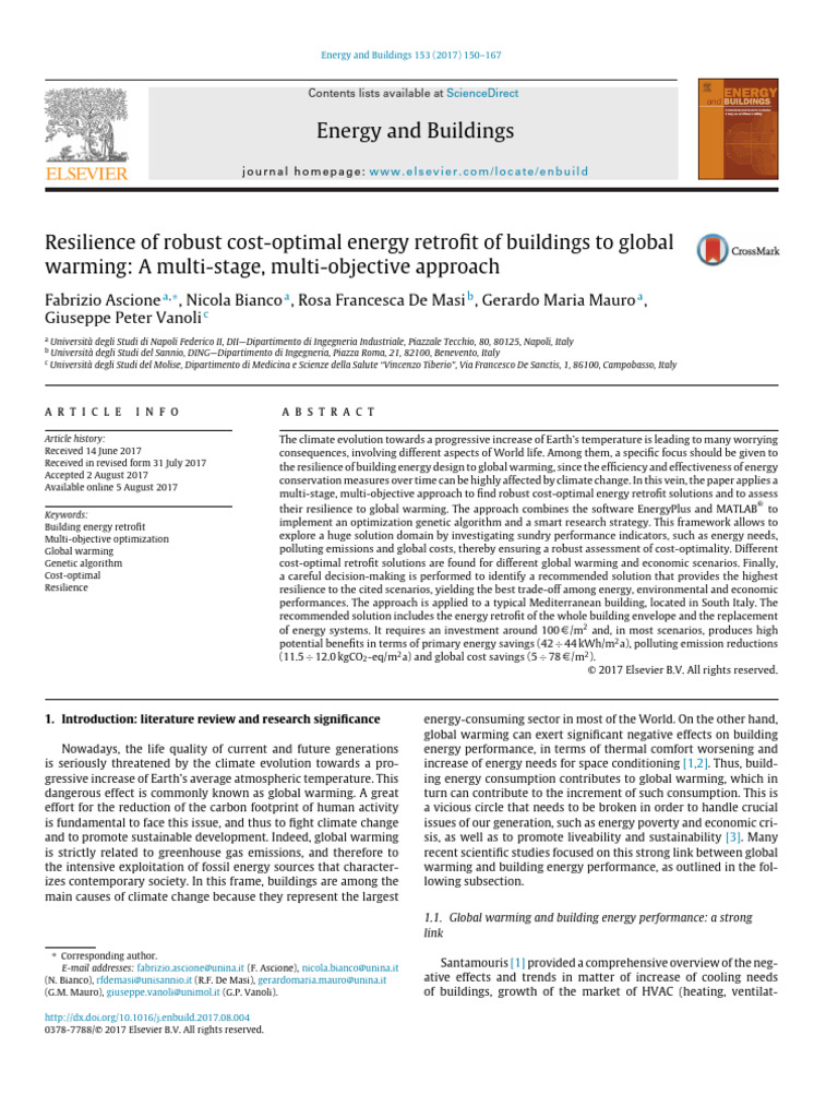 Resilience of Robust Cost-Optimal Energy Retrofit of Buildings To ...