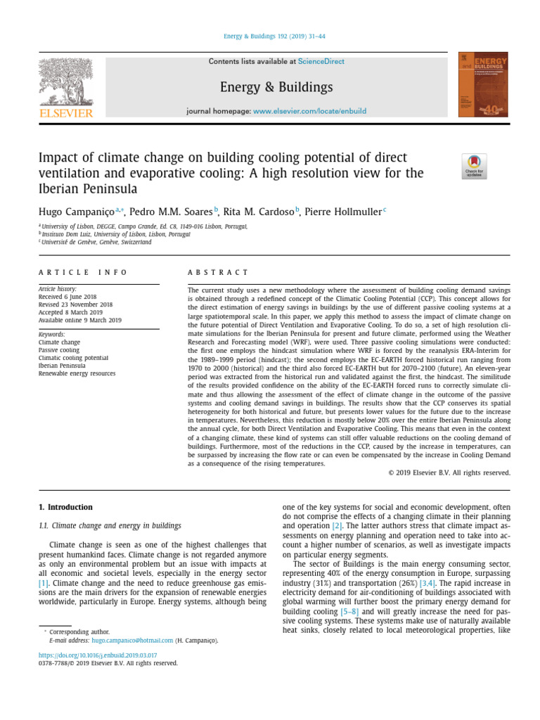 Climate Change Impact on Iberian Cooling | PDF | Climate Change ...