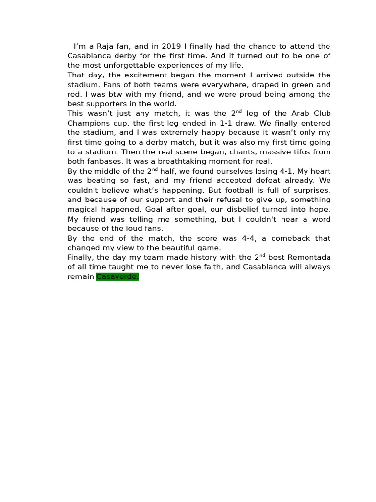 English Assignment | PDF | Sports & Recreation