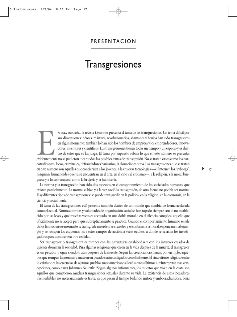 TRANSGRESIONES | PDF | Brujería