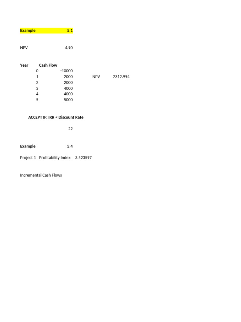 Chapter 5 Exercise Solutions | PDF | Internal Rate Of Return | Net Present Value