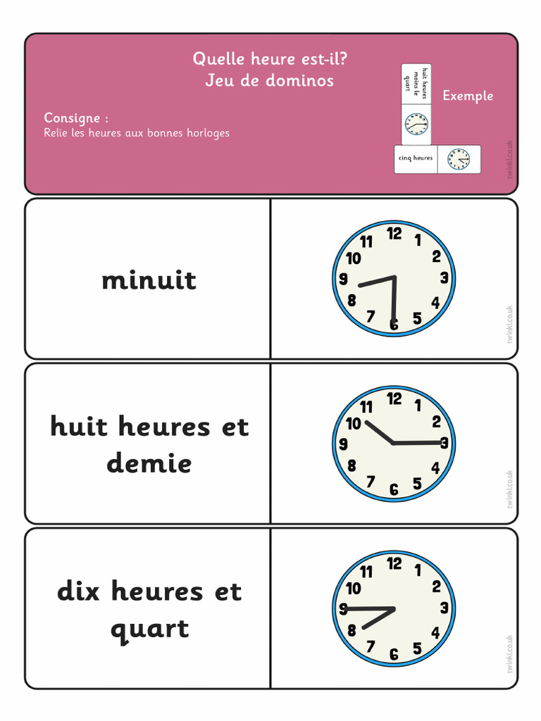 Domino Dire L'heure | PDF