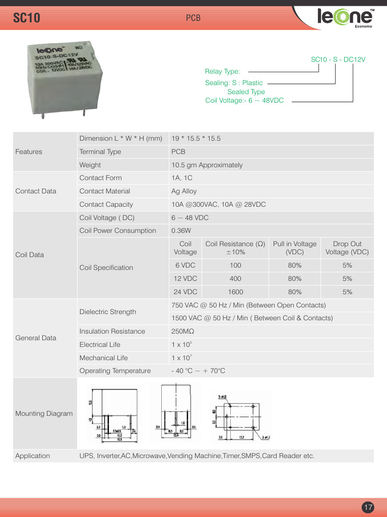 SC10 S DC12V | PDF