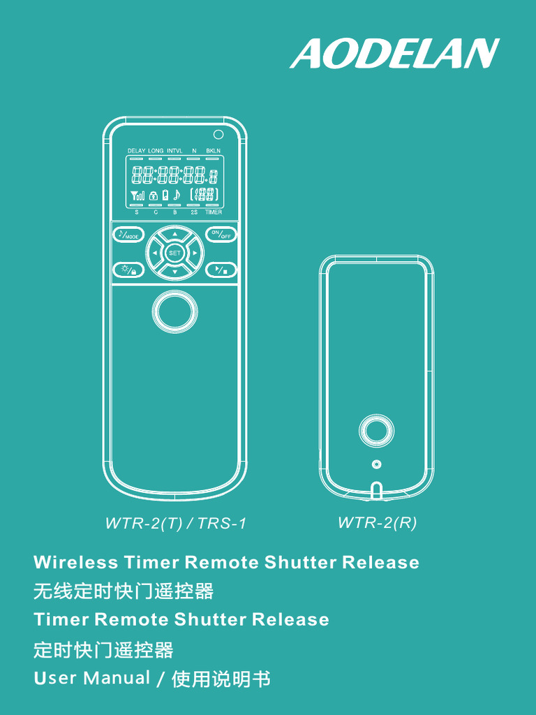 Aodelan WTR-2/TRS-1 User Manual | PDF | Shutter (Photography) | Camera