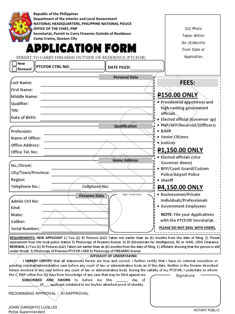 Ptcfor Application Form 2023 - Printable Forms Free Online