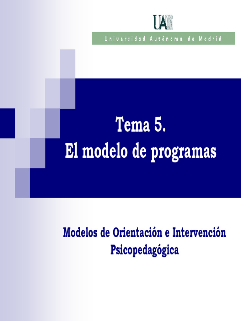 Tema 5. Modelo de Programas | PDF | Evaluación | Aprendizaje