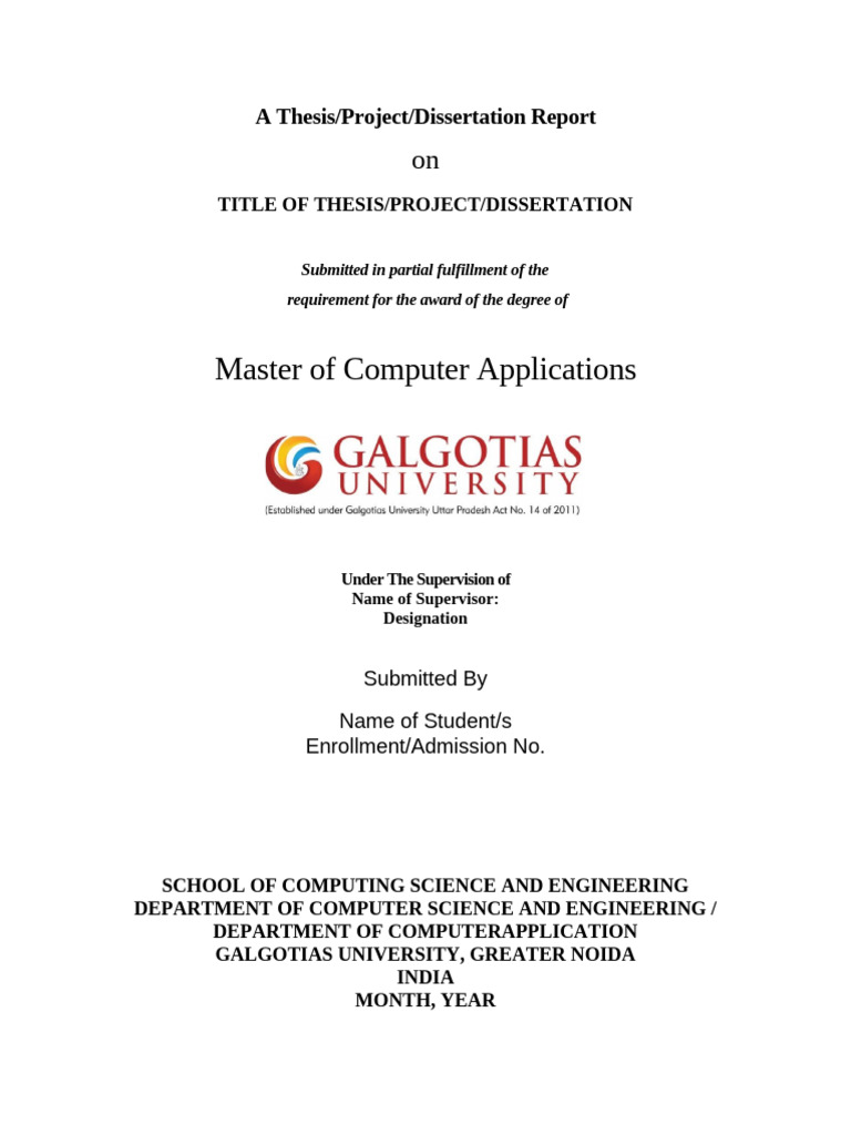 SUMMER TERM ETE Project Report Format | PDF | Thesis | Science