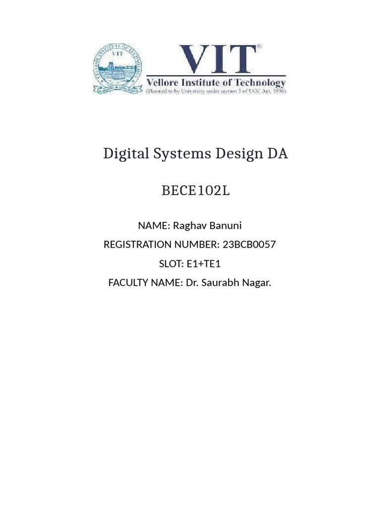 DSD DA Theory | PDF | Computers