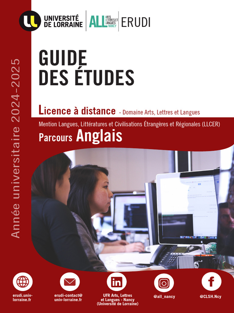 Guide Erudi Licence Anglais - 24 25 | PDF | Langue anglaise ...