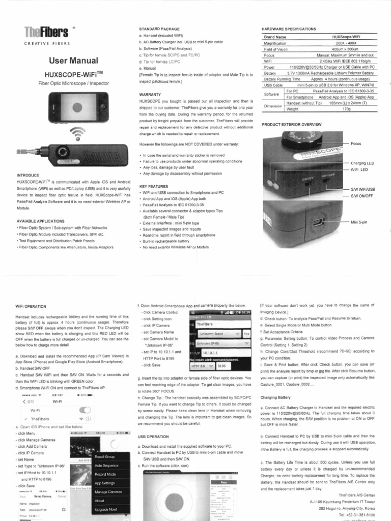 HUXScope-WIFI-Manual | PDF | Smartphone | Ios