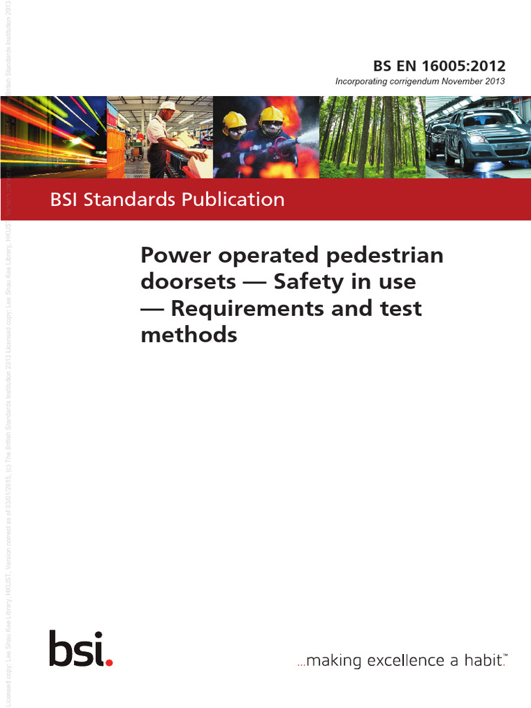 BS en 16005-2012 (2013) | PDF | Door