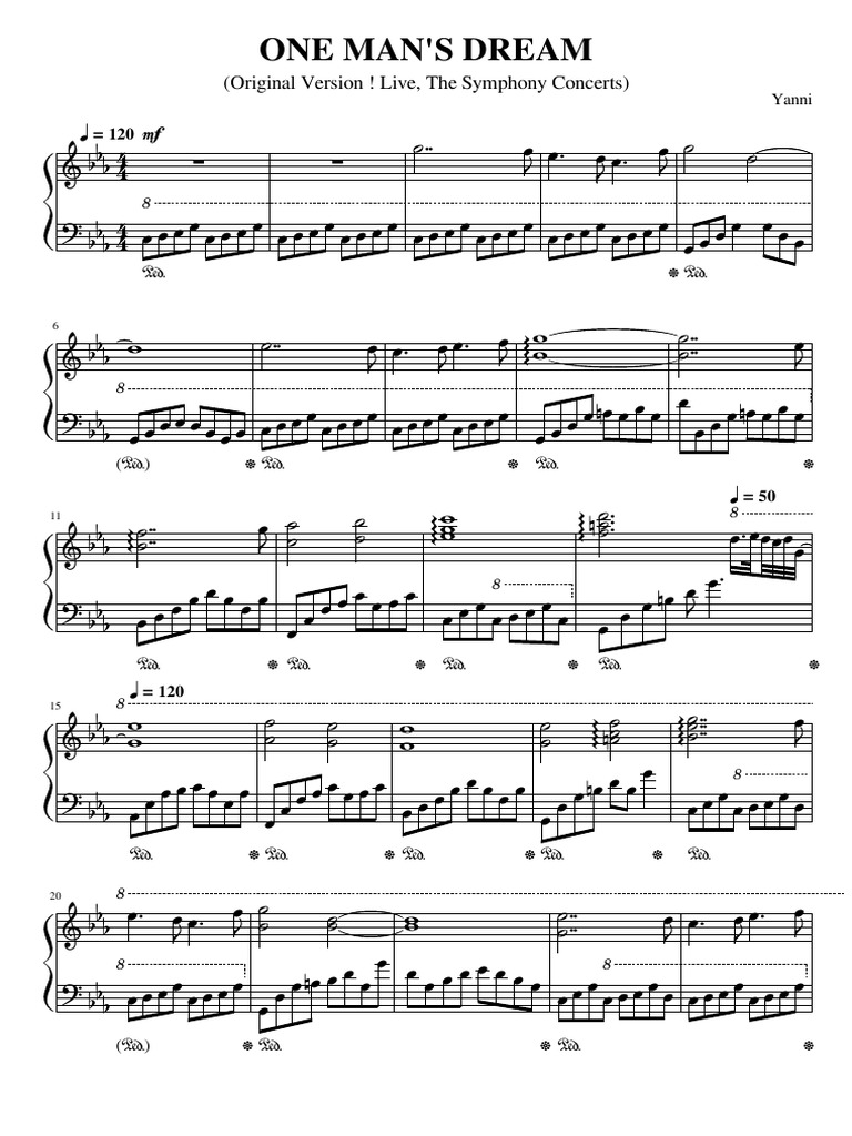 ONE MANS DREAM YANNI Original Version Live The Symphony Concerts | PDF