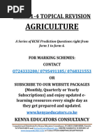 Form 2 - Agriculture - Question Paper | PDF | Botany | Agricultural Science