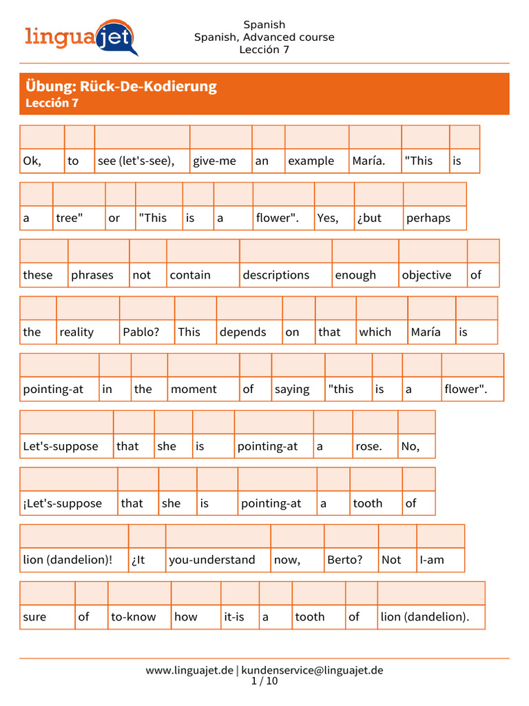 Lección 7 Exercise Back Decoding | PDF | Linguistics | Cognitive Science