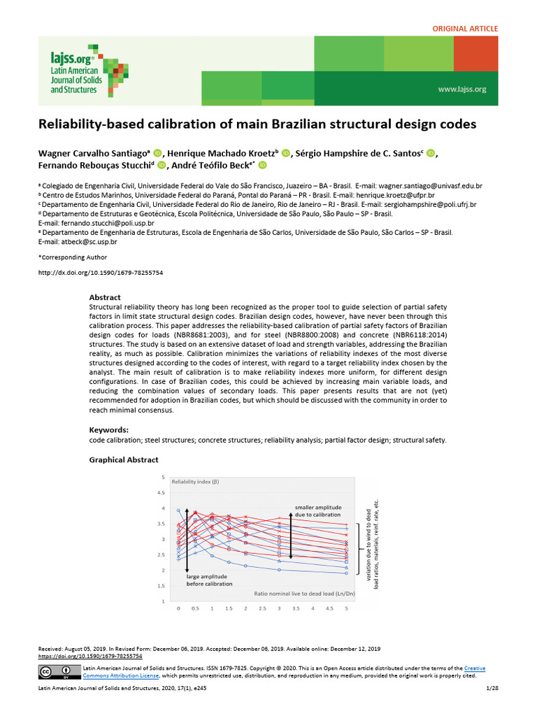 Copia de 2020 Calibration Brazilian Codes | PDF | Beam (Structure ...