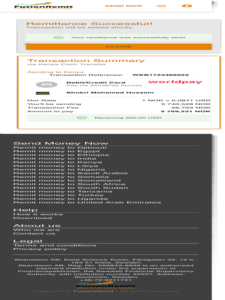 Payment - Send and Receive Money With FusionRemit | PDF | Finance & Money Management