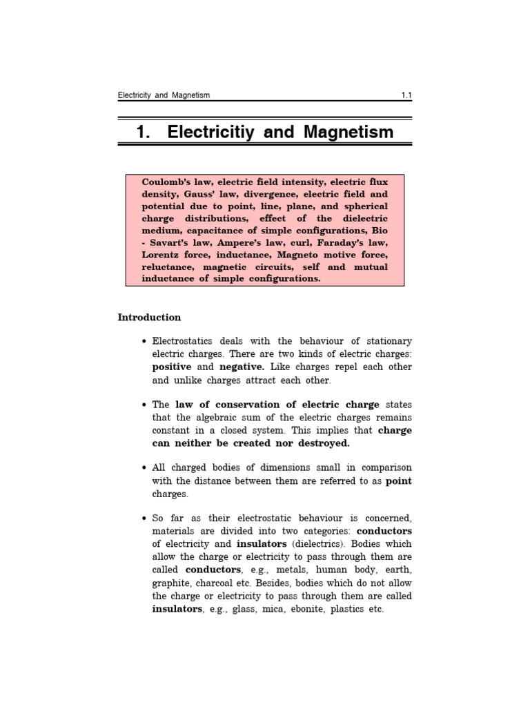 Electricity and Magnetism | PDF | Electric Field | Atomic Nucleus