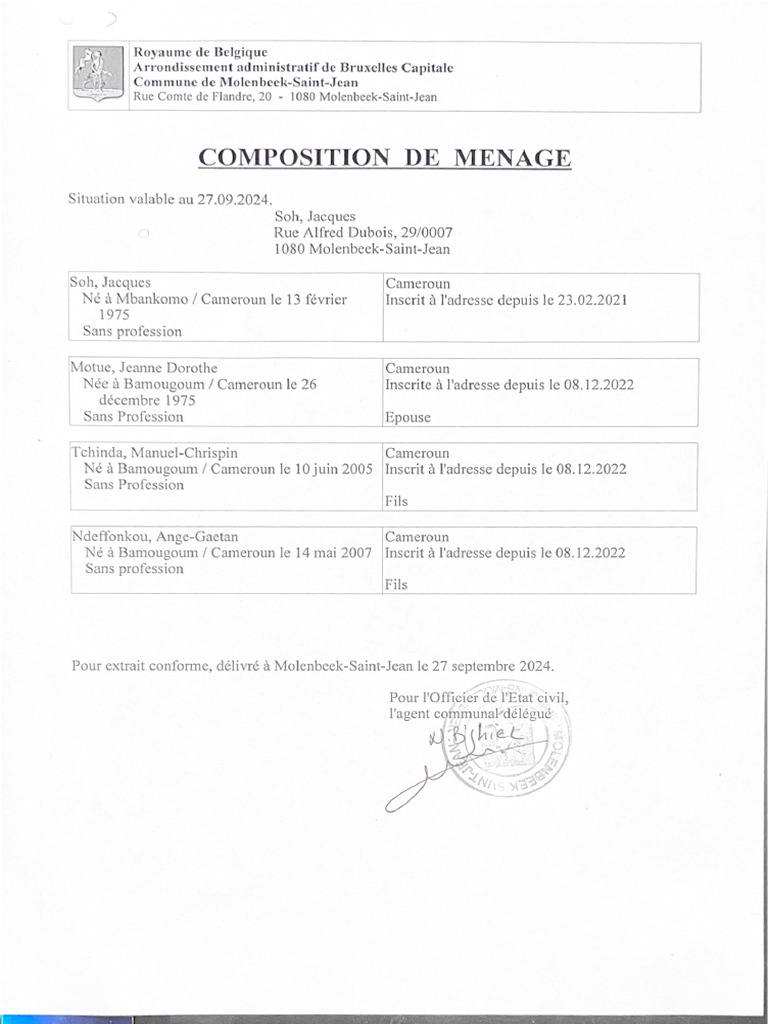 Composition de Menage | PDF