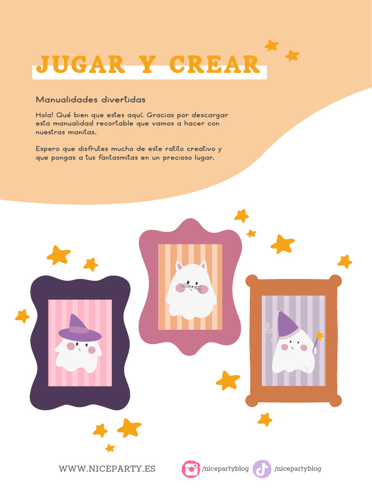 Manualidad: Crea Fantasmitas Divertidos | PDF | Hogar, jardinería y ...