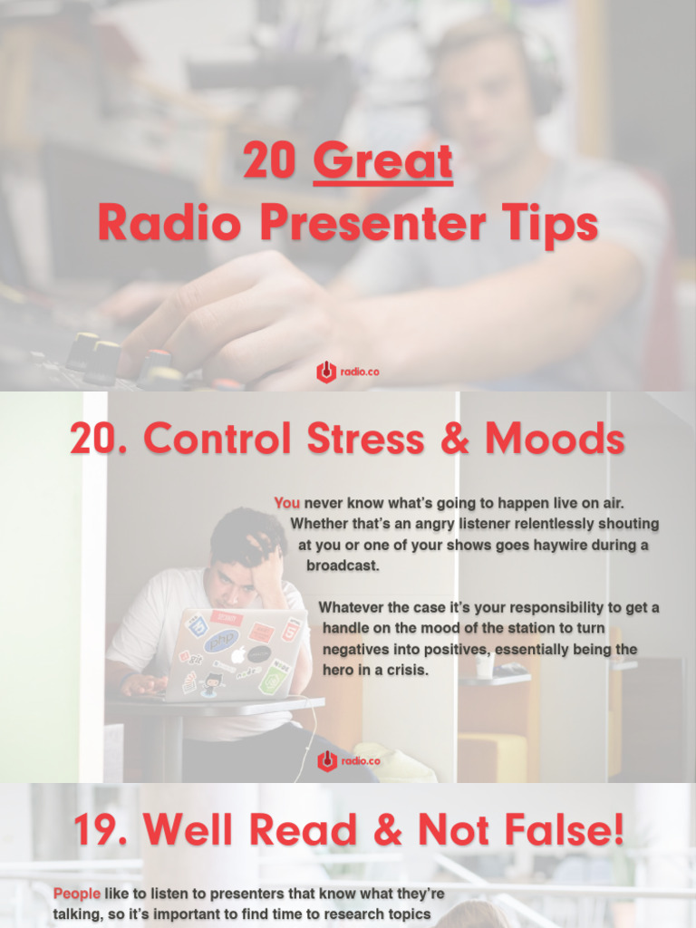 20 Great Radio Presenter Tips v2 170112075712 | PDF | Mobile App ...