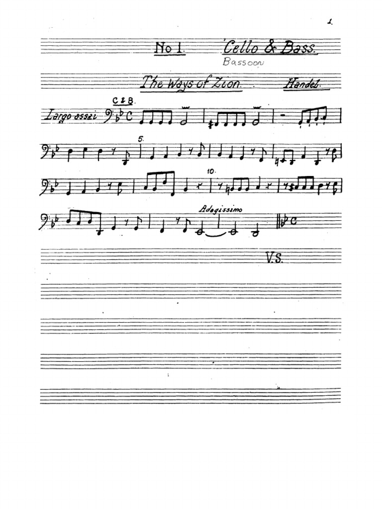 HANDEL FUNERAL ANTHEM HWV 264 Basso Continuo | PDF