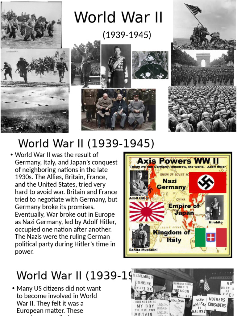 WW II Notes (Read and Highlight) | PDF | World War II | Allies Of World ...