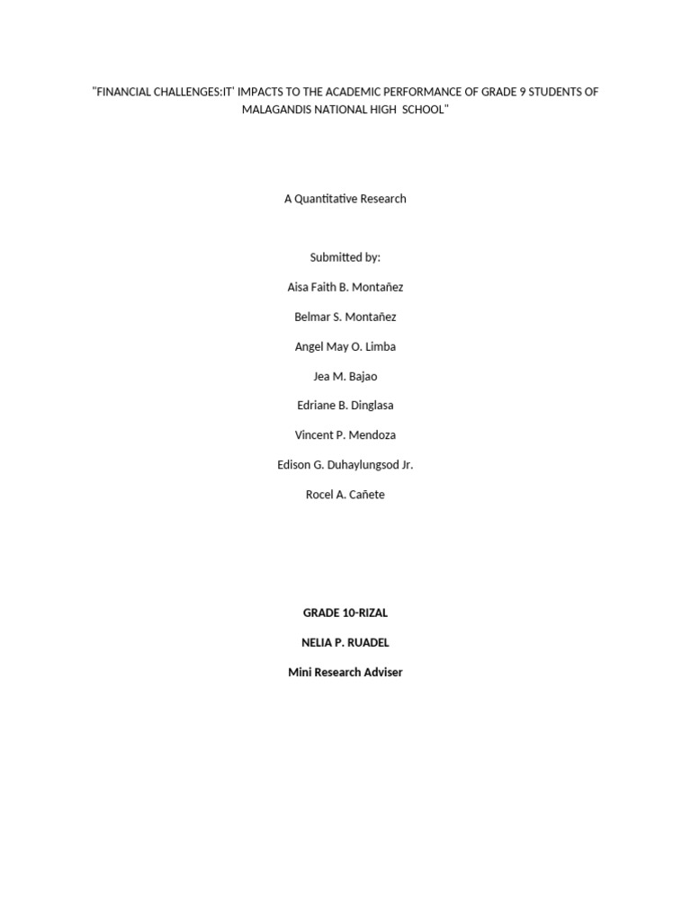 FINAL RESEARCH Grade 10 | PDF