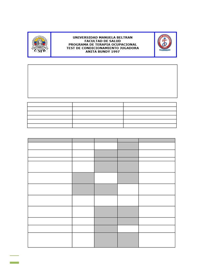 Pauta Juego Anita Bundy | PDF | Sicología