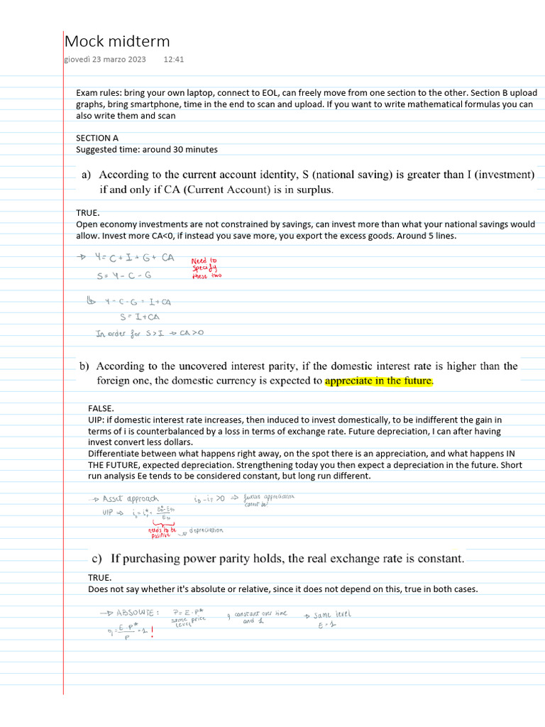 Mock Midterm Advanced Macroeconomics | PDF | Discrete Mathematics ...