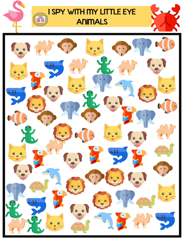 I Spy Animals Game for Kids | PDF | Wellness