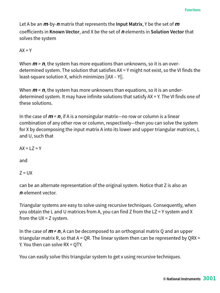 Labview Programming Reference Manual 7-30-2024-3001-6000 | PDF | Matrix (Mathematics) | Determinant