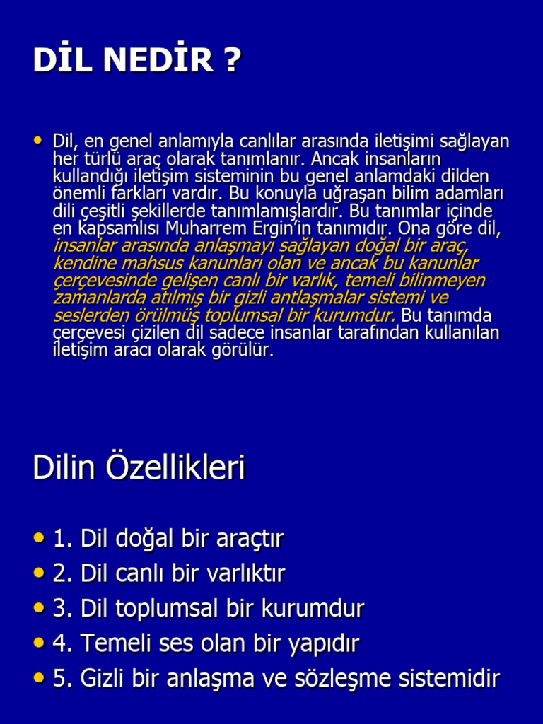 1. DİL NEDİR | PDF