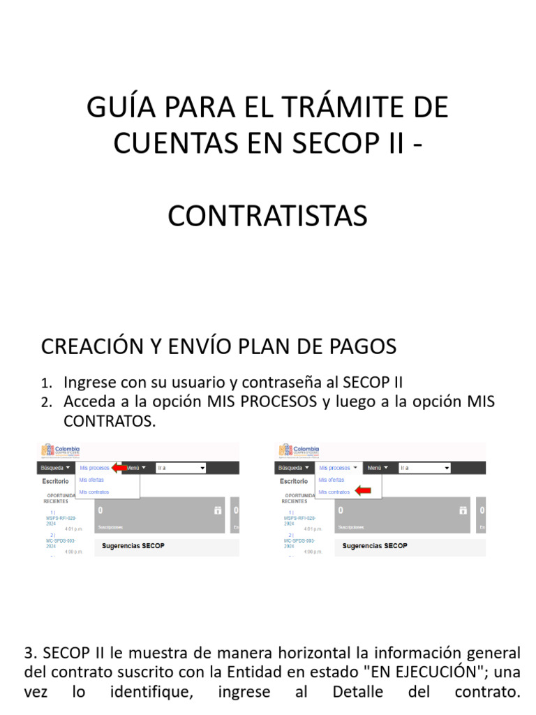 Guía de Plan de Pagos en SECOP II | PDF | Informática