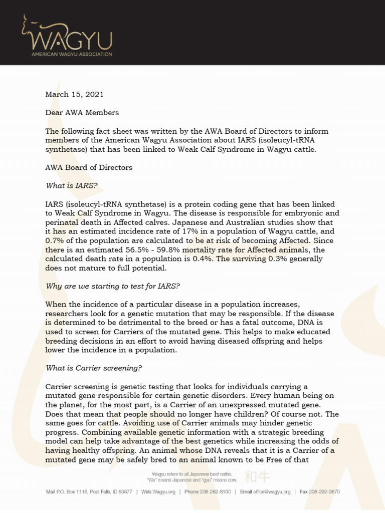IARS-Fact-Sheet | PDF | Genetics | Mutation