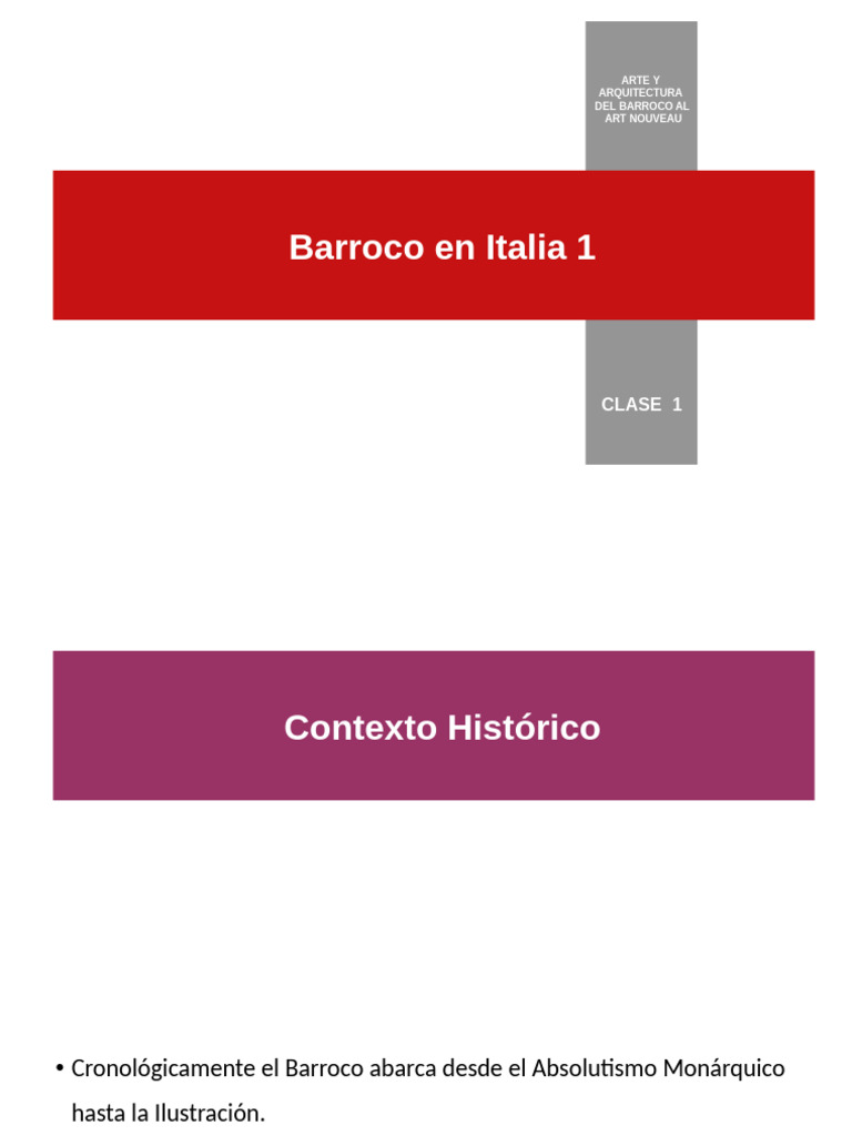 Barroco en Italia 1 | PDF | Barroco | Iglesia Católica