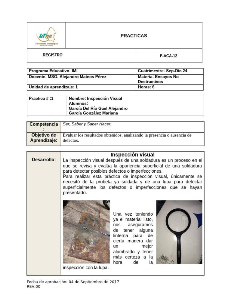 Inspección Visual con Lupa en Soldaduras | PDF | Soldadura | Construcción