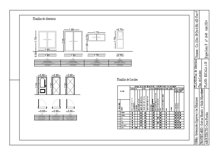 Plano Aberturas Gallo | PDF