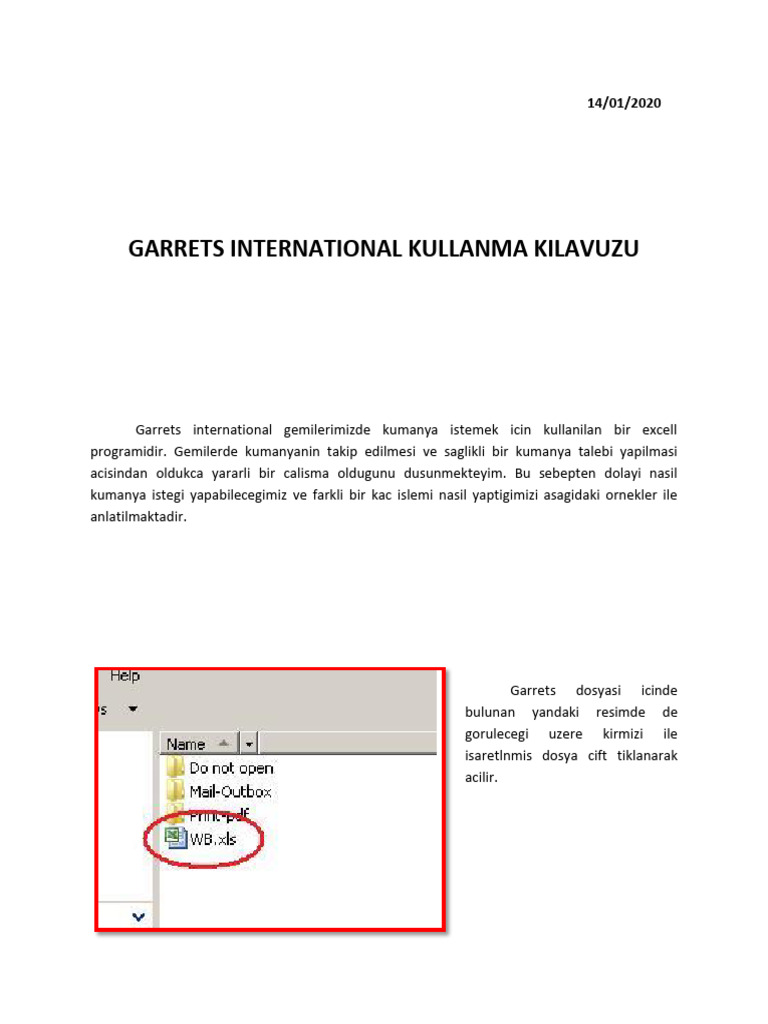 Garrets International Kullanma Klavuzu | PDF