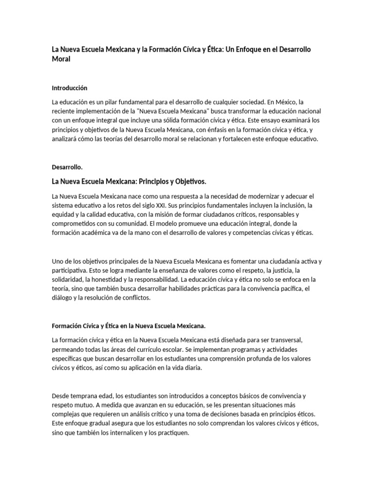 Ensayo Higinia | PDF | Moralidad | Plan de estudios
