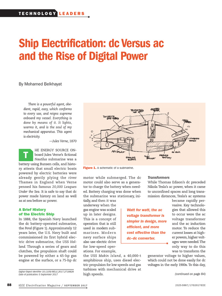 Ship Electrification DC Versus AC and TH | PDF | Electric Motor ...